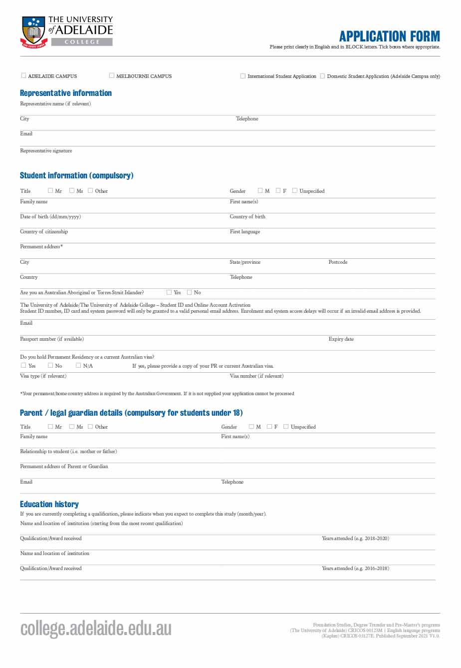 Agent Resources - The University of Adelaide College